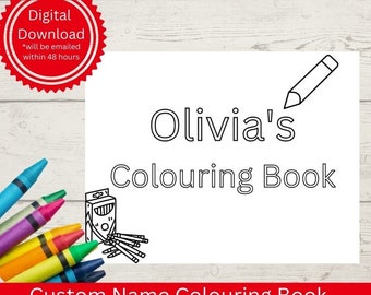 Personalized Name Coloring Book - Etsy