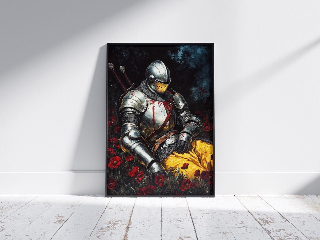 Dark Fantasy Fallen Knight | Digital Art Print - Fallen Knight Series ...