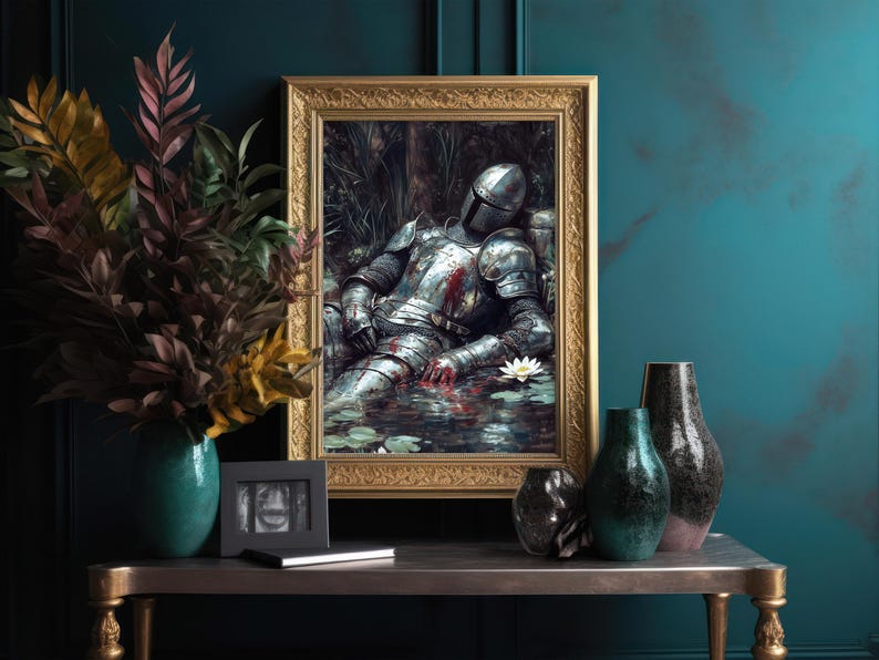 Dark Fantasy Fallen Knight | Digital Art Print - Fallen Knight Series ...