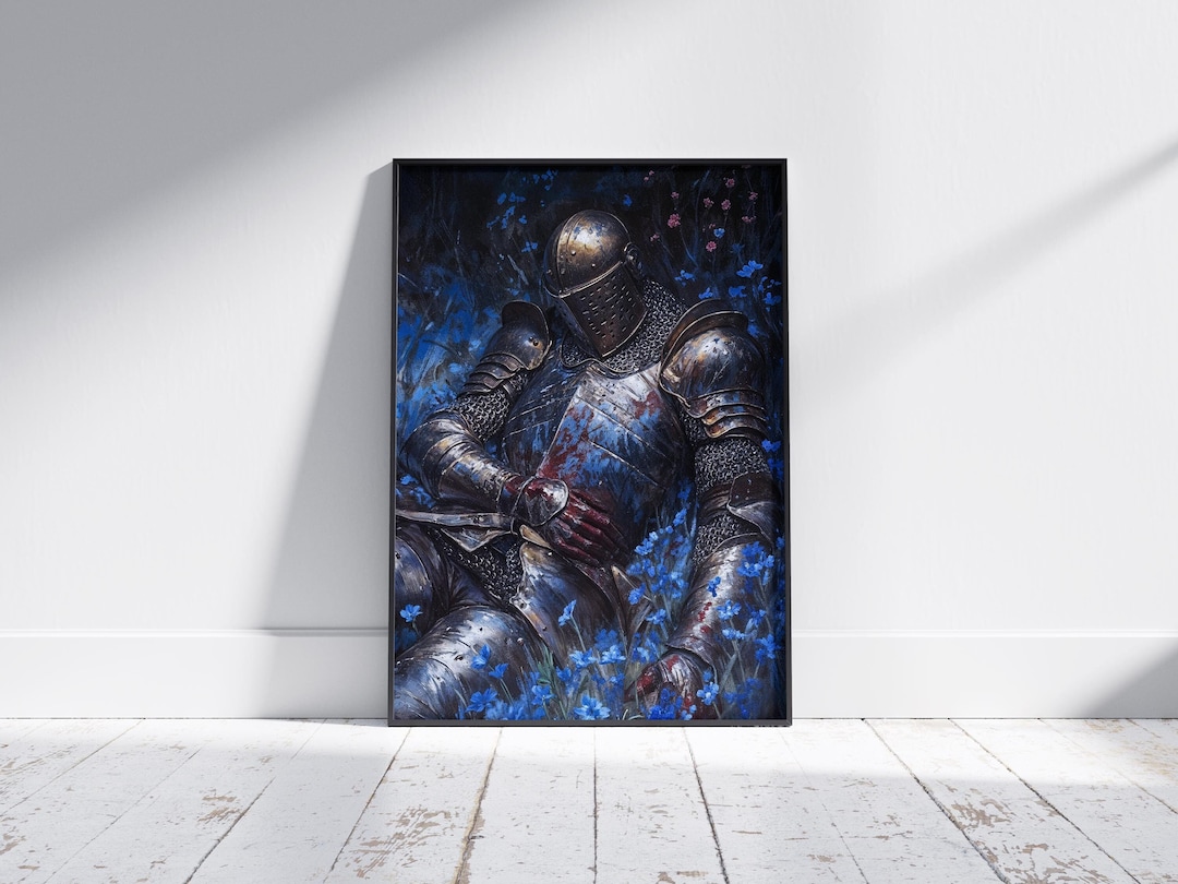 Dark Fantasy Fallen Knight | Digital Art Print - Fallen Knight Series ...