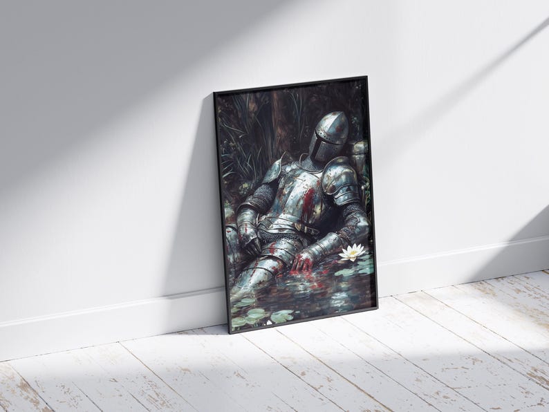 Dark Fantasy Fallen Knight | Digital Art Print - Fallen Knight Series ...