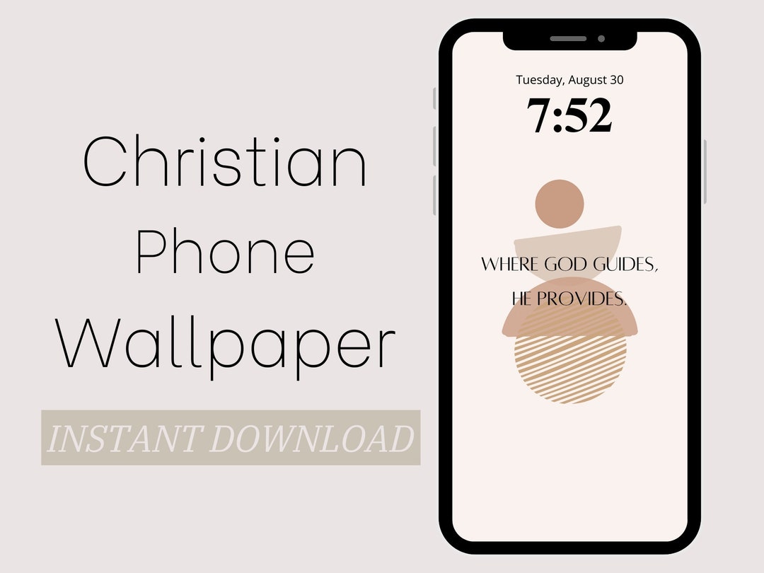 Christian Phone Wallpaper - Where God Guides He Provides - Etsy