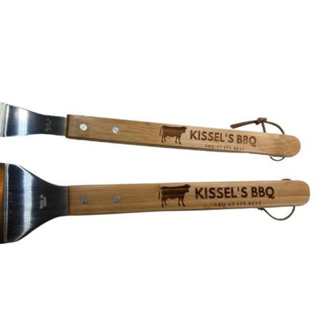 Custom Bamboo Grill Set - Etsy