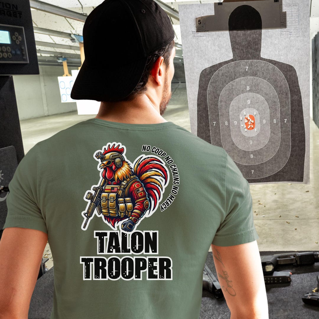 Talon Trooper Rooster Shirt | Tactical Combat Chicken Tee Military ...