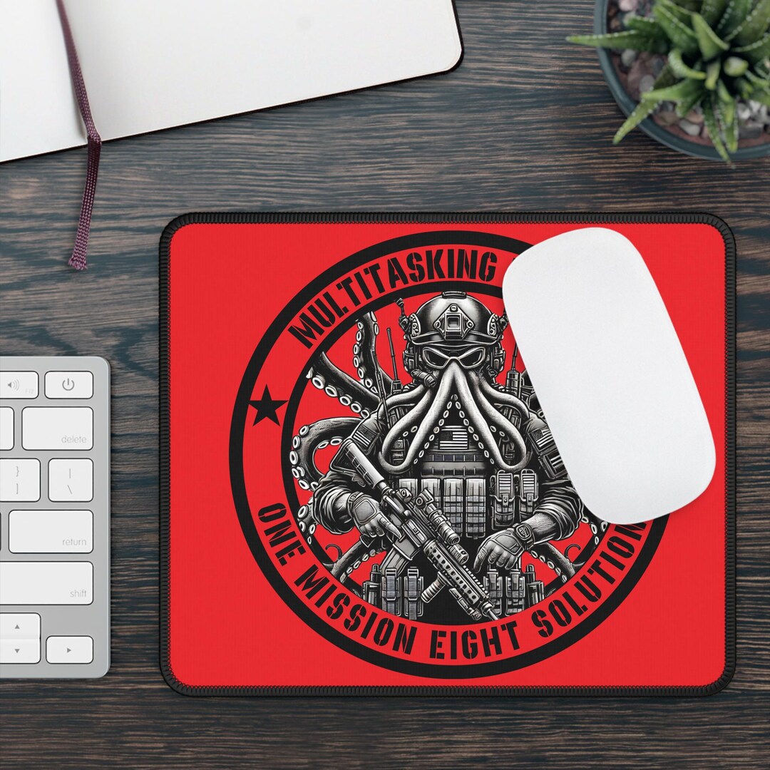 Tactical Octopus Non Slip Mouse Pad | Multitasking Master | Funny ...