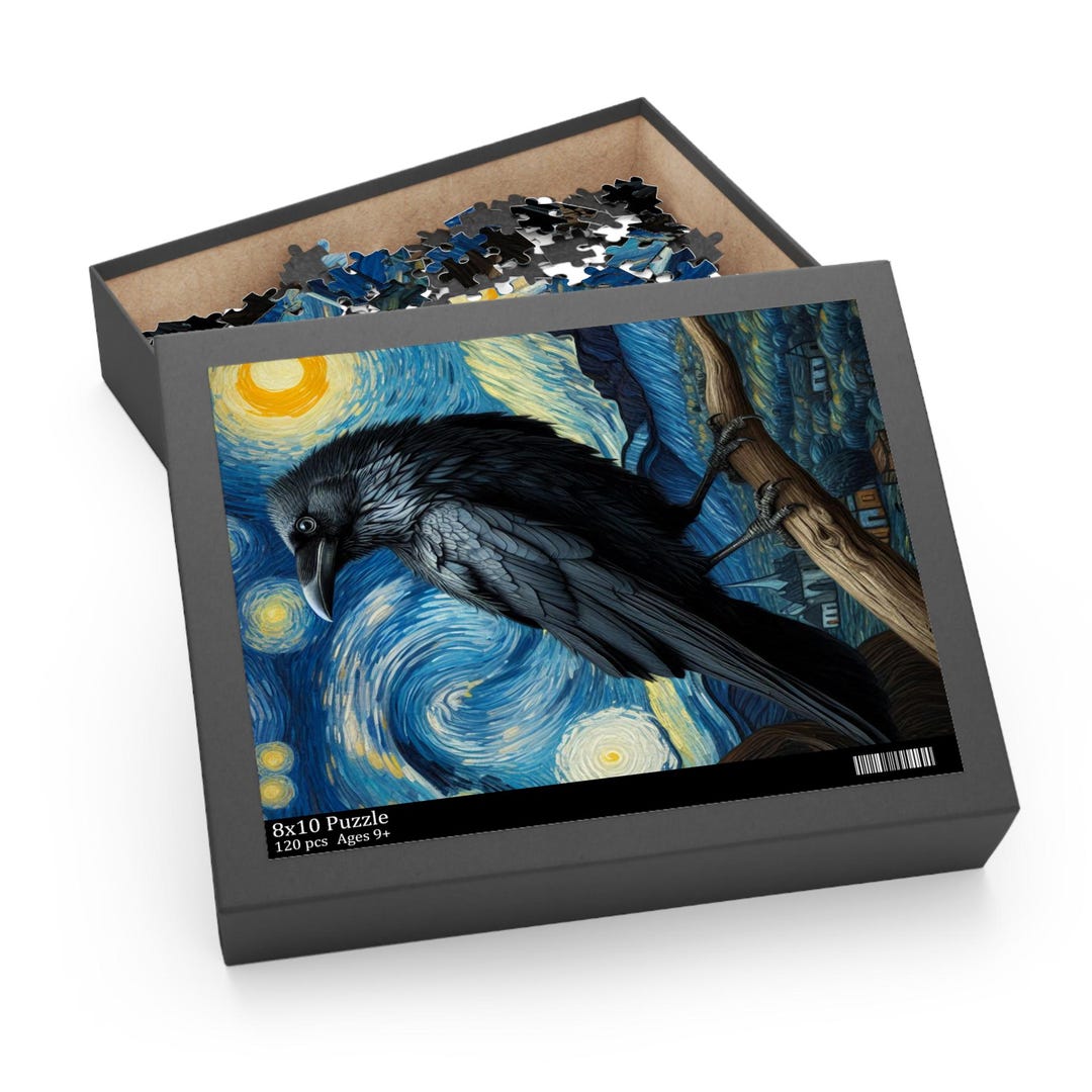 Black Raven Night Sky Jigsaw Puzzle 120-500 Pieces | Starry Night ...