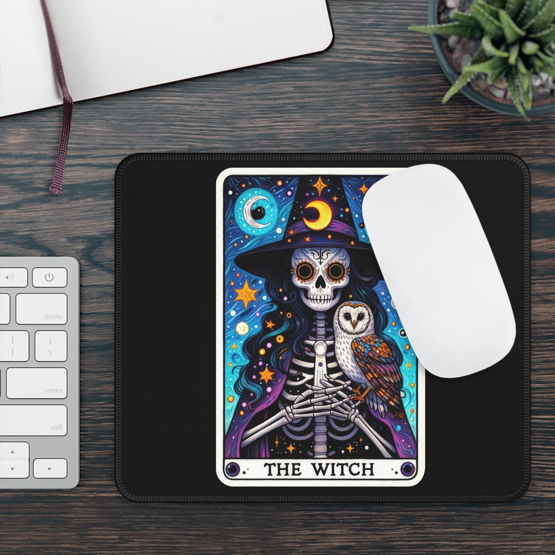 Witch Tarot Card Mouse Pad: Non-slip Mystical Desk Accessory - Etsy
