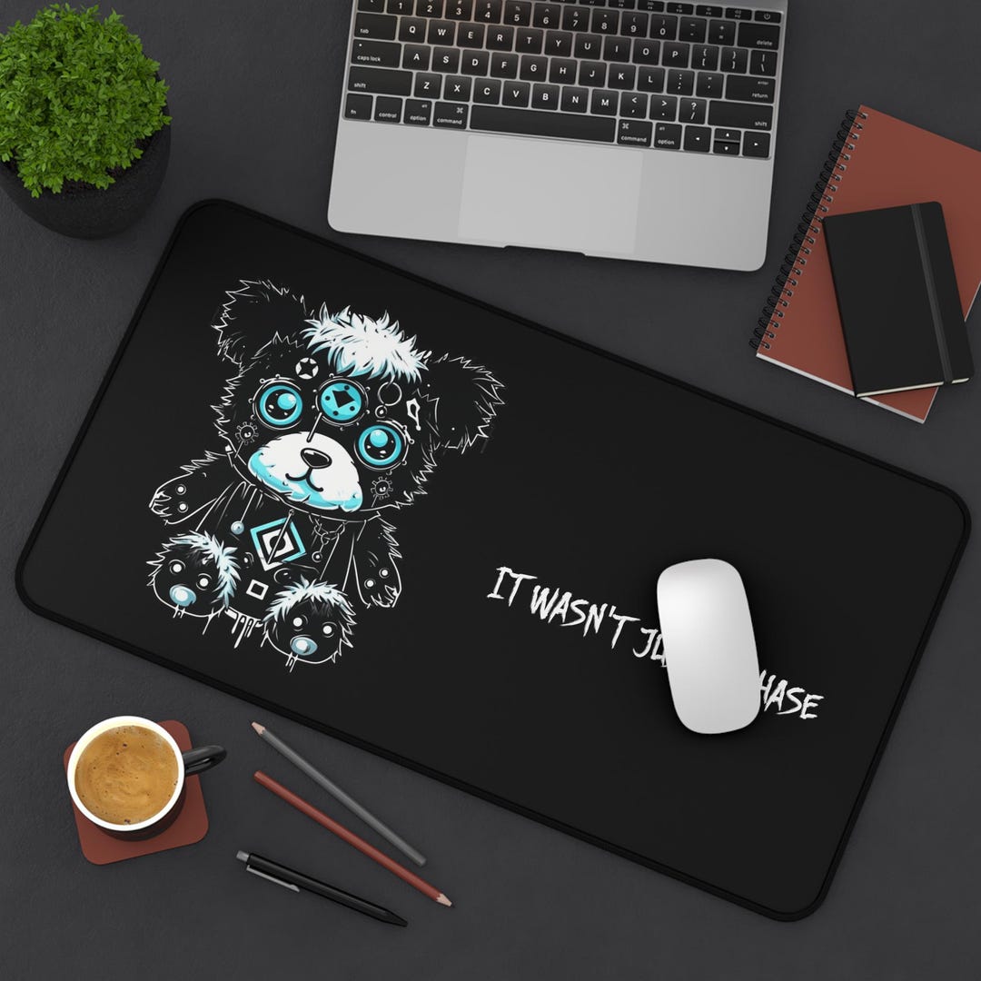 Emo Grunge Robot Machine Bear XL Extended Mouse Pad | Elder Emo Gamer ...