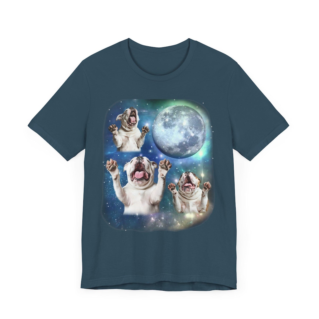Bulldog Howling at the Moon Shirt | Vintage 90s Inspired Bulldog Tee ...