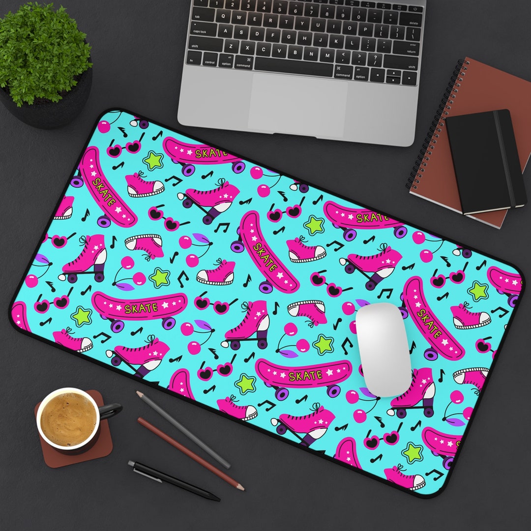 Retro 90s Style Skater XL Gaming Mouse Pad Extended Desk Mat for Office ...