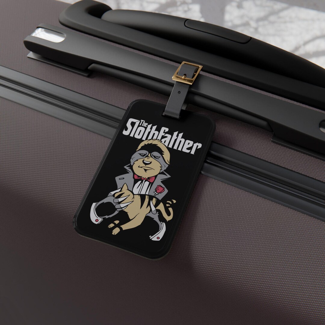 The Slothfather Luggage Tag Funny Sloth Baggage ID Nerdy Parody Travel ...