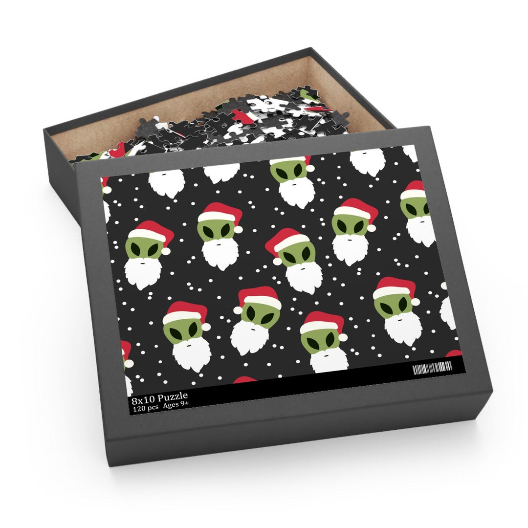Santa Claus Alien Jigsaw Puzzle Funny Alien-themed Holiday Gift Festive ...