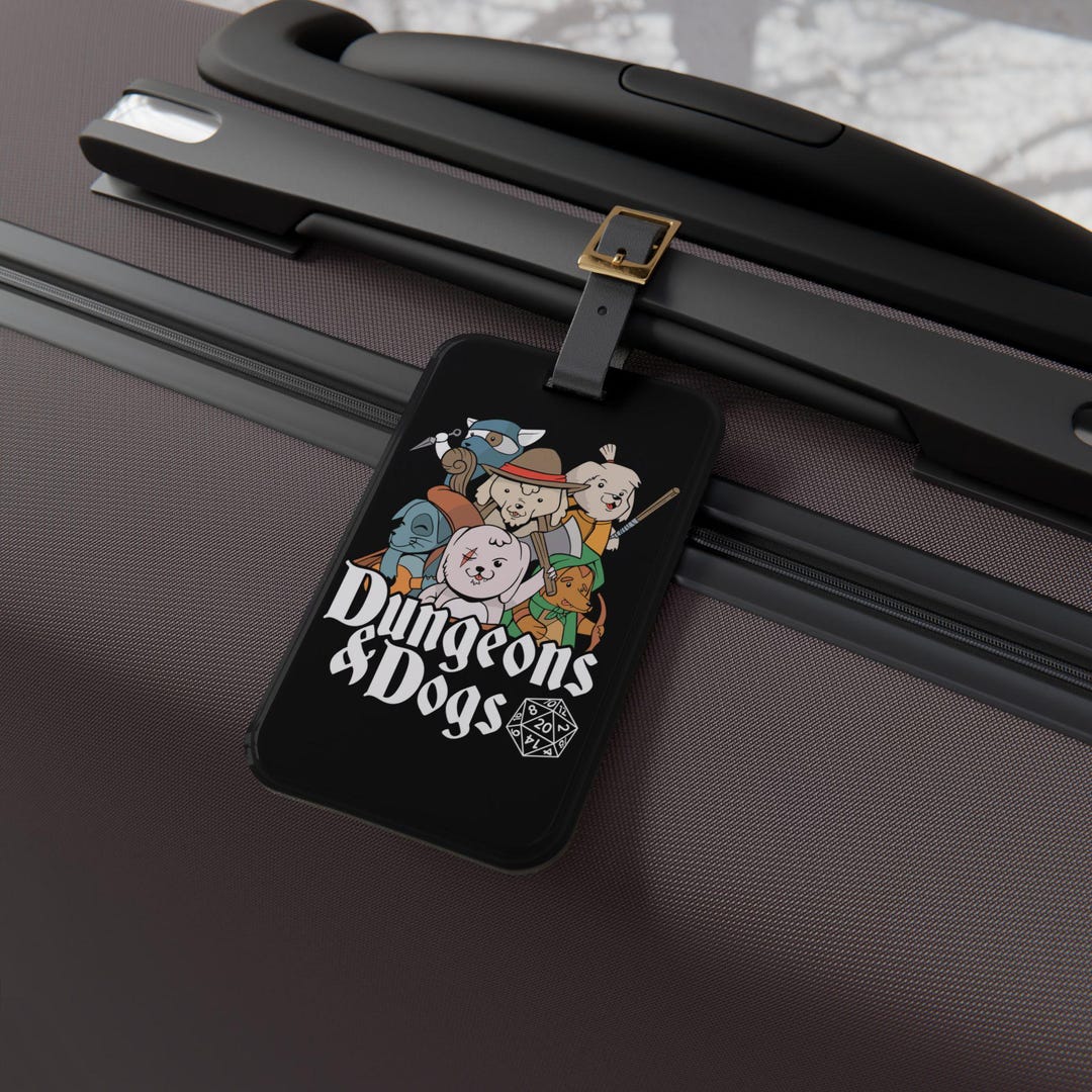 Dungeons and Dogs Luggage Tag: Nerdy RPG Travel Accessory - Etsy