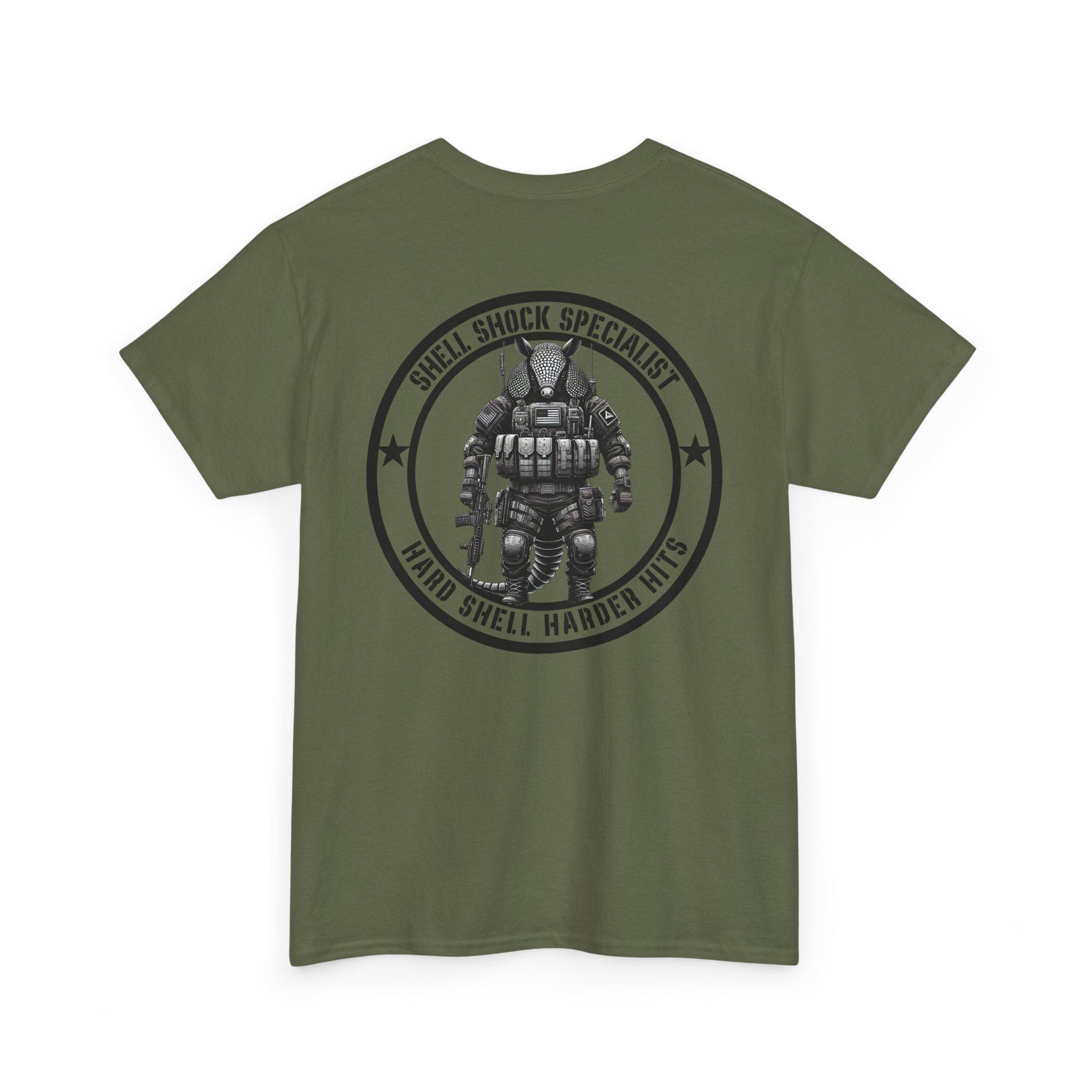 Tactical Armadillo Shirt | Shell Shock Specialist Tee | Funny Military-inspired Patriotic Gift ...