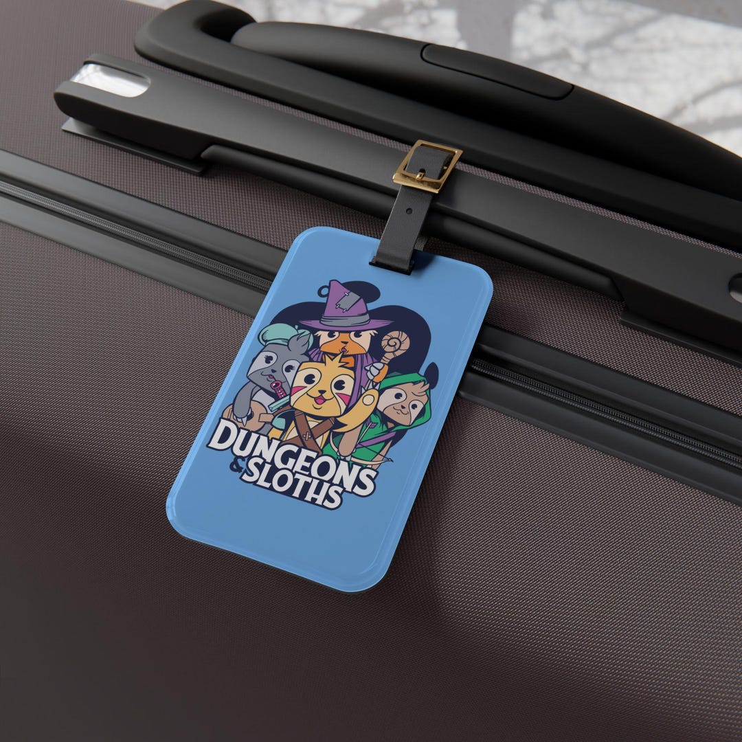Dungeons and Sloths Luggage Tag: Funny Nerdy Travel Accessory - Etsy