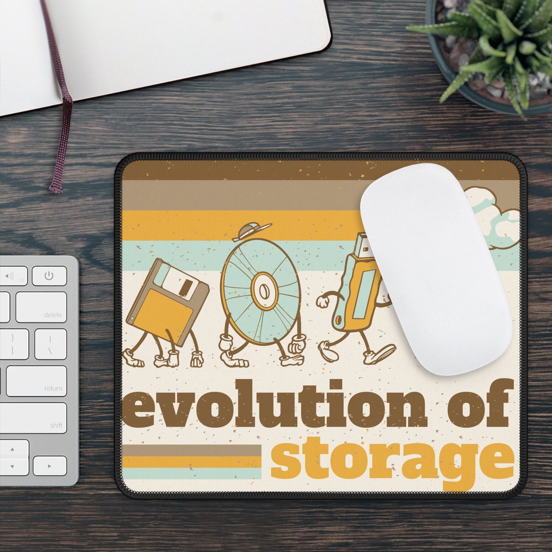 Evolution of Storage Non-slip Gaming Mouse Pad Retro Computer Jokes ...