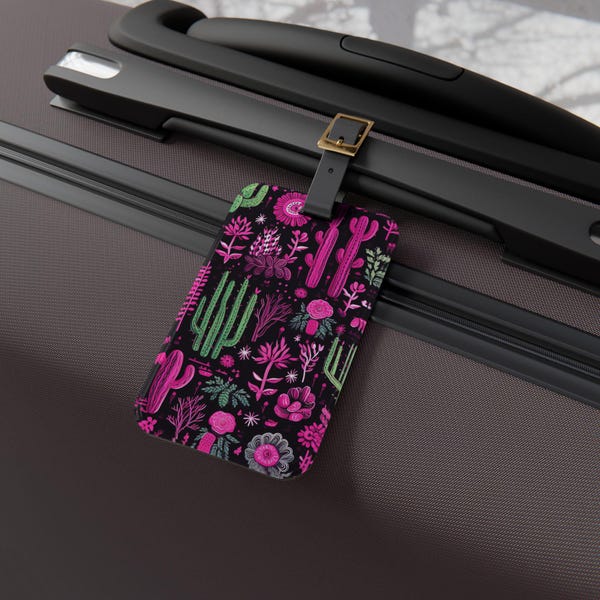 Cactus Luggage Tag - Etsy