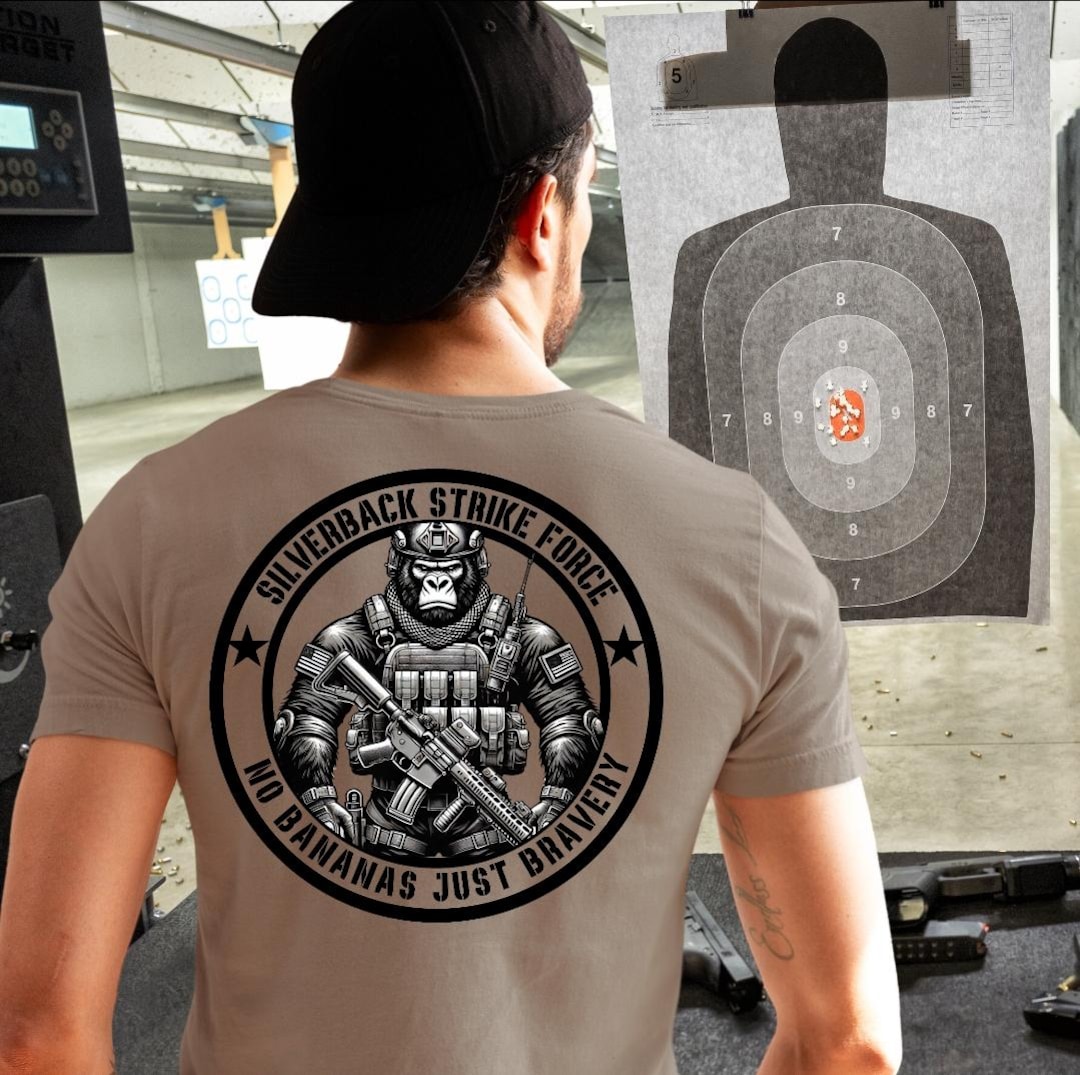 Tactical Silverback Gorilla Strikeforce T-shirt: Military Humor Tee - Etsy