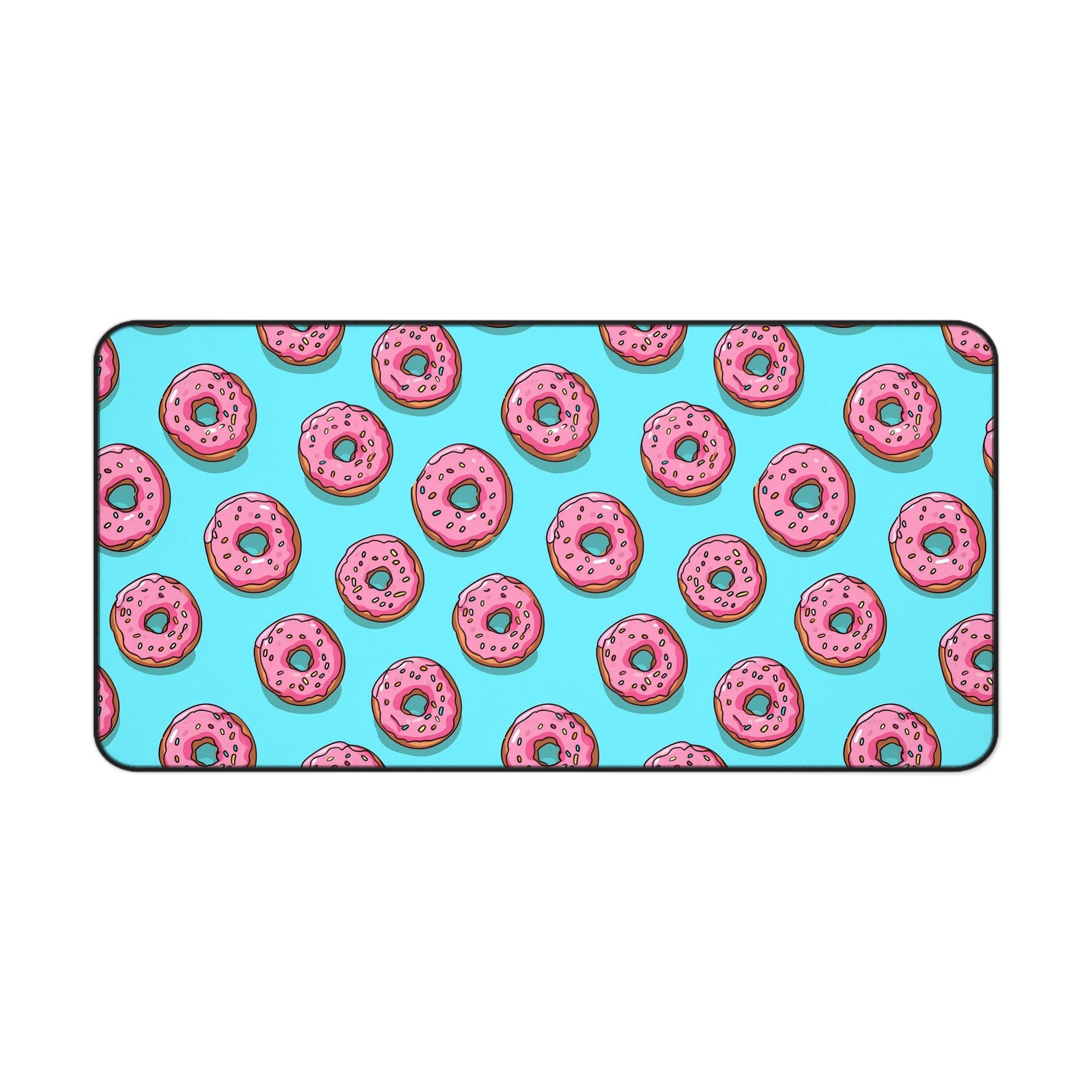 Fun Donut Pattern XL Extended Mouse Pad Gaming Desk Mat for Dessert ...