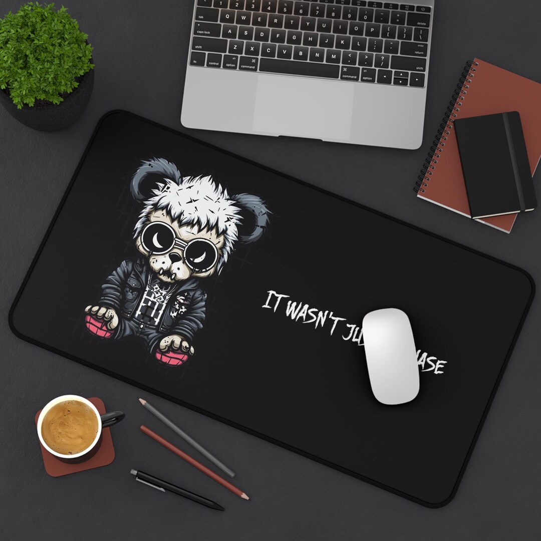 Emo Punk Bear Leather Jacket XL Extended Mouse Pad | Elder Emo Gamer ...