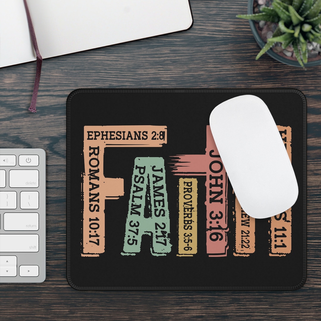 Faith Verses Christian Mouse Pad Bible Verse Quote Faith-based ...