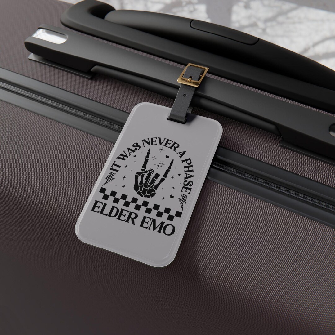 Elder Emo Luggage Tag: Gothic Punk Travel Accessory - Etsy