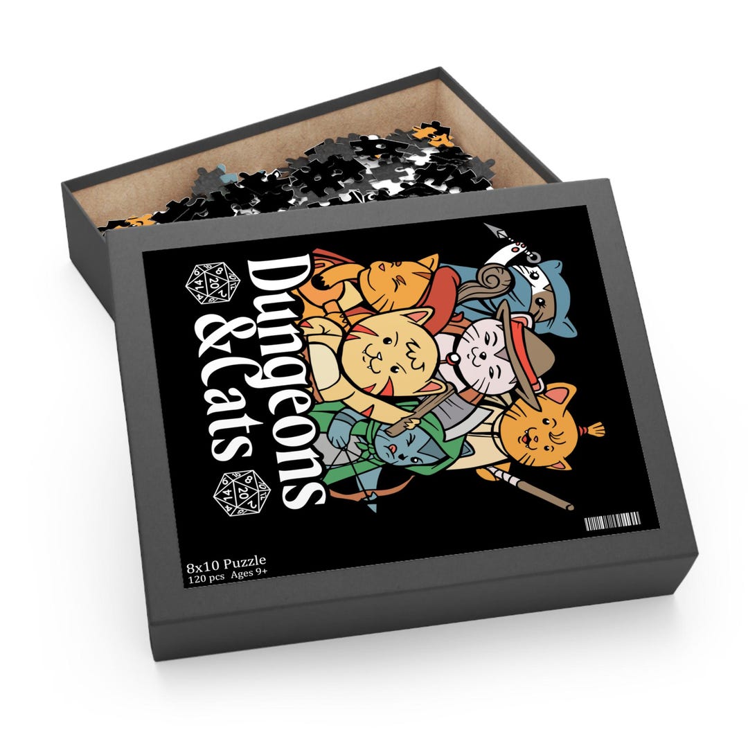 Dungeons and Cats Jigsaw Puzzle Funny D&D Parody 120-500 Pieces for ...