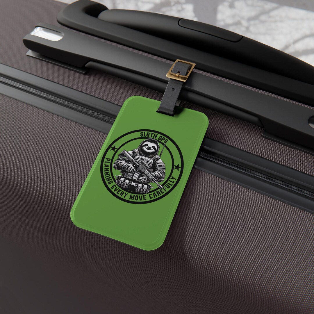Tactical Sloth Ops Luggage Tag: Military Humor Baggage ID - Etsy