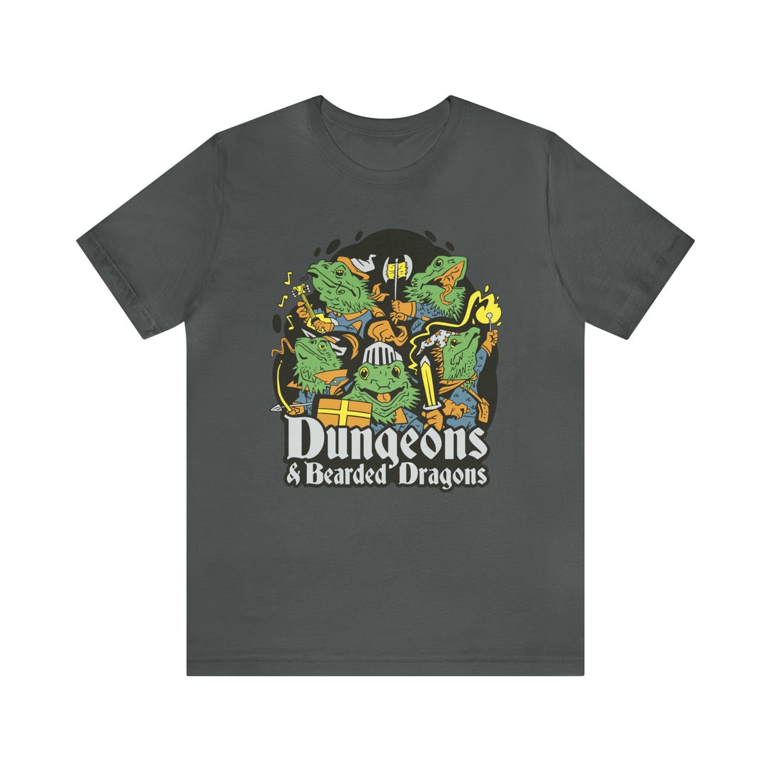 Dungeons and Bearded Dragons Tee Funny Reptile Shirt Funny Bearded ...