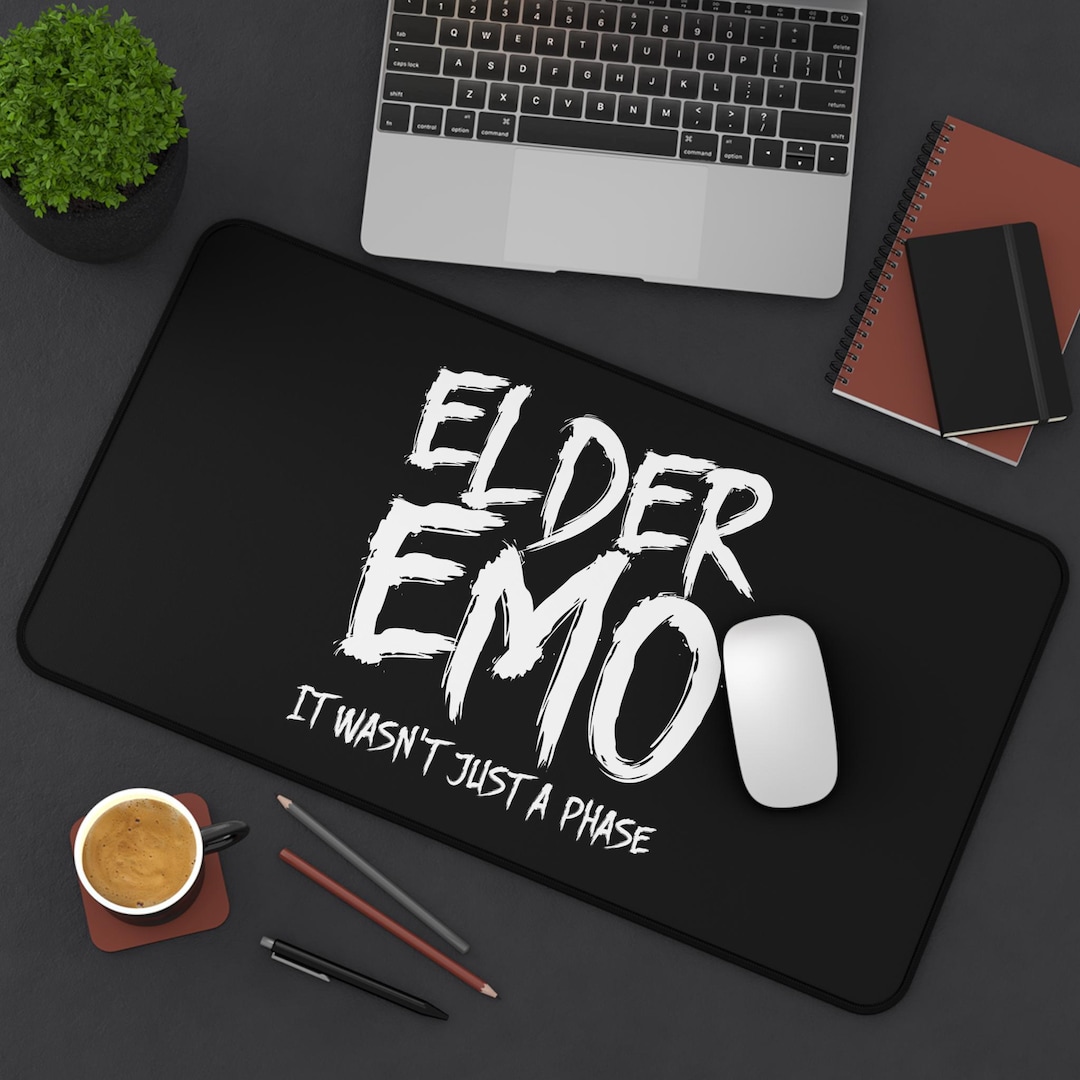 Elder Emo XL Extended Mouse Pad | Gaming Desk Mat for Goth & Emo Lovers ...