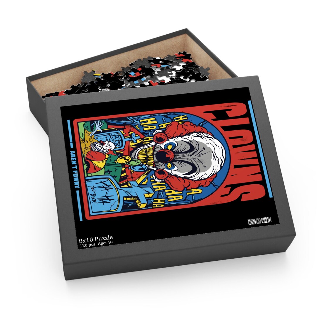 Scary Clowns Jigsaw Puzzle: Creepy Dark Humor Gift - Etsy
