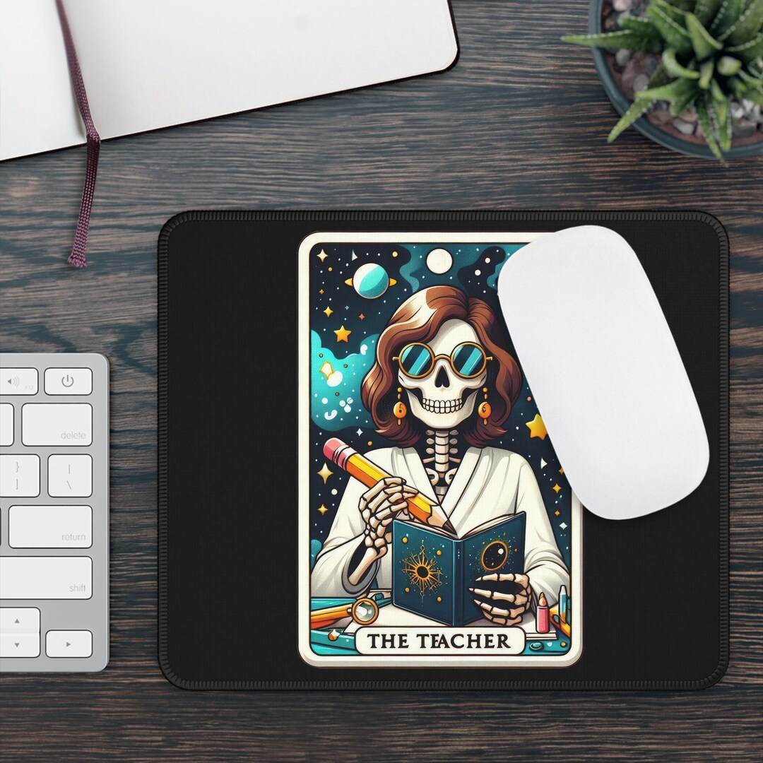 Teacher Tarot Card Non Slip Mouse Pad Educational Office Desk Teacher ...