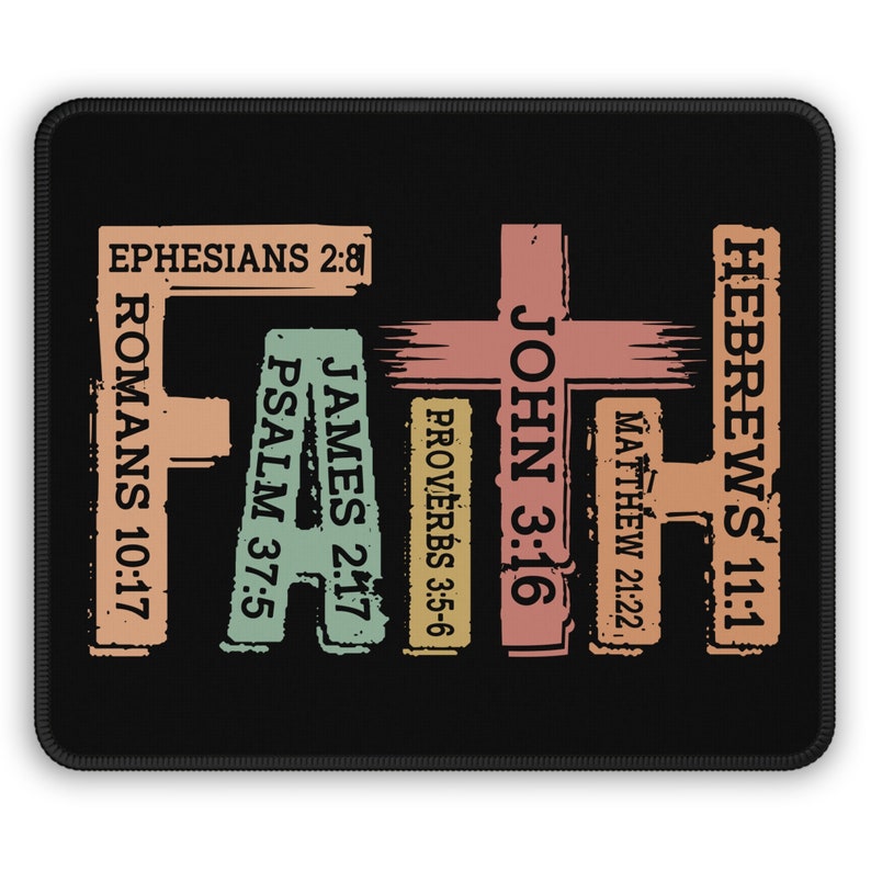 Faith Verses Christian Mouse Pad Bible Verse Quote Faith-based ...