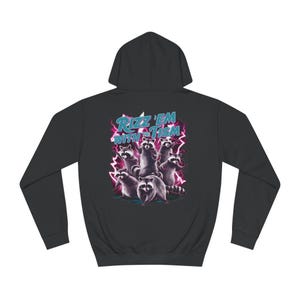 Rizz With Tizzim Raccoon Hoodie Funny Raccoon Humor Pullover Autism ...