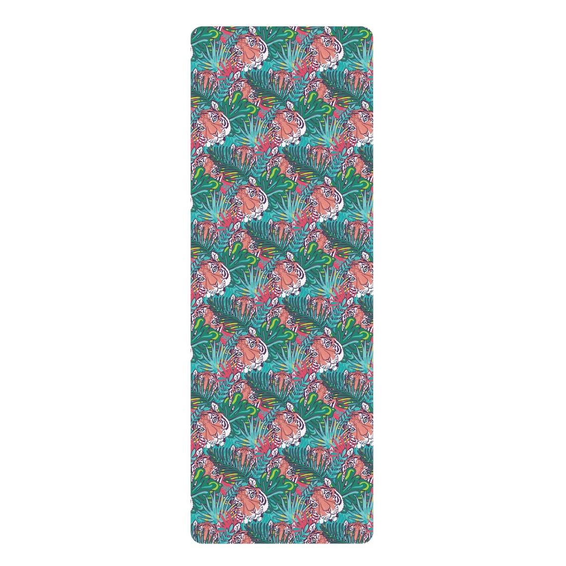 Pink Tiger Hiding in Jungle Yoga Mat Non-slip Fun Animal Print for Yoga ...