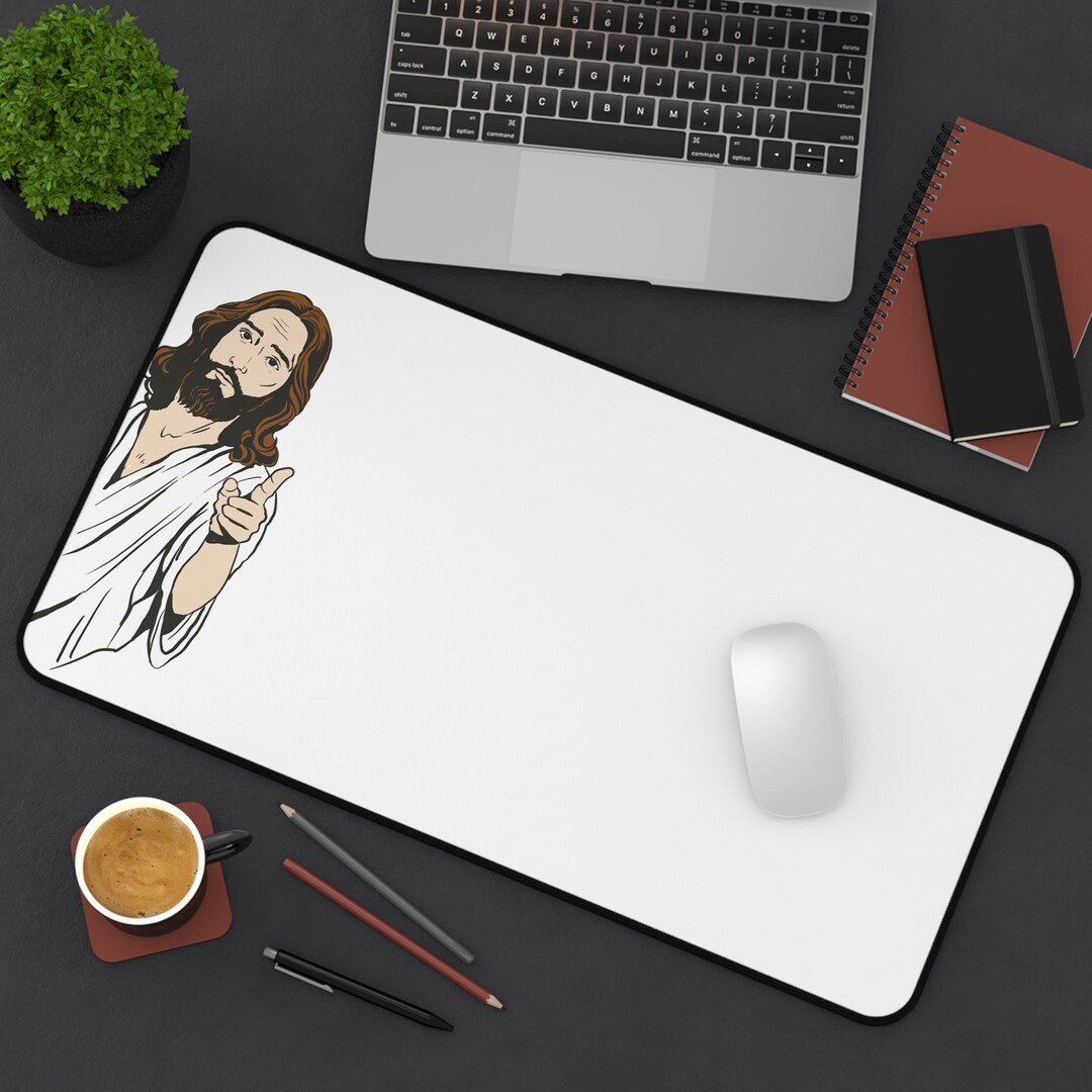 Funny Jesus Gaming Mouse Pad: Christian Humor Desk Mat - Etsy