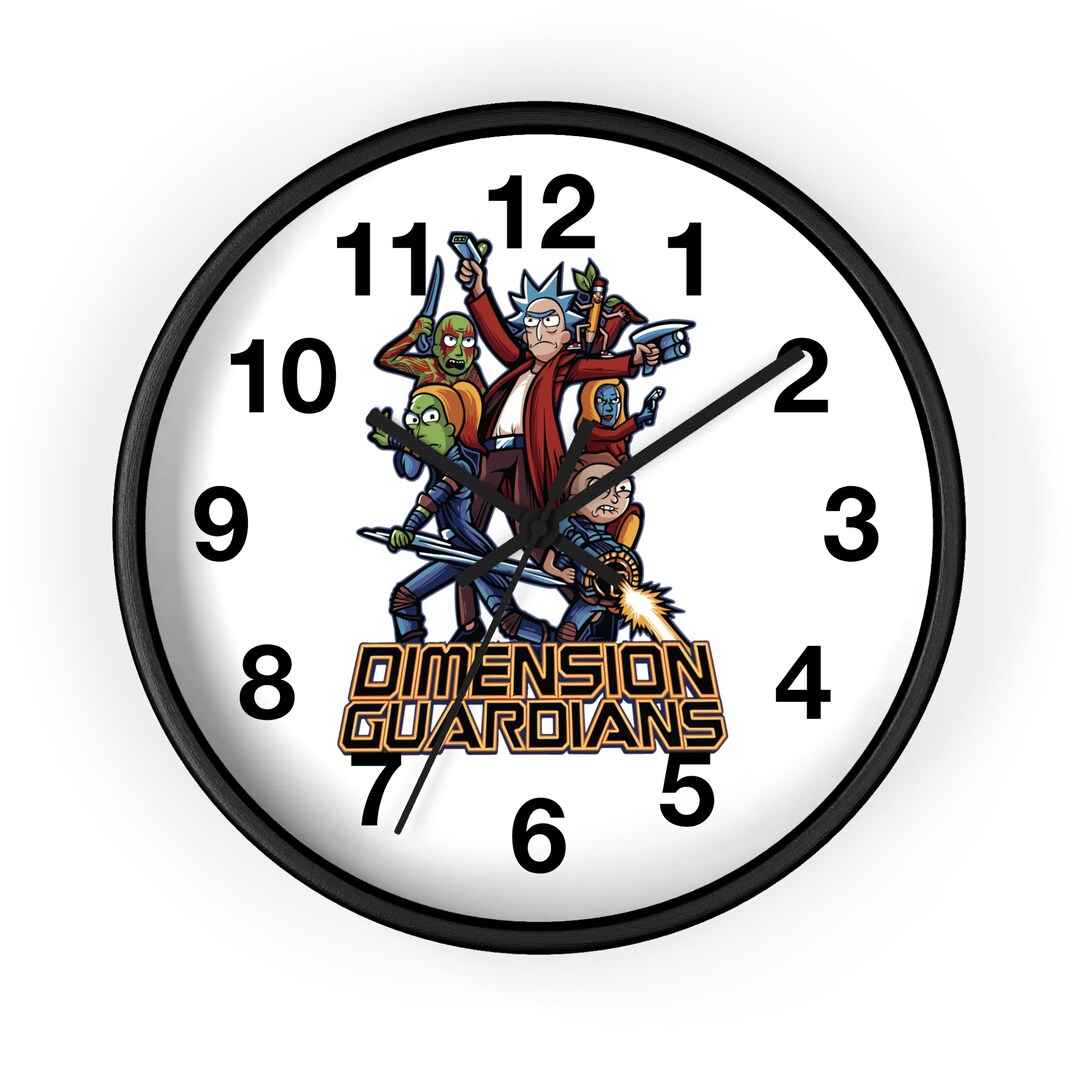 Dimension Guardian Cartoon Wall Clock Space Adventure Home Decor ...