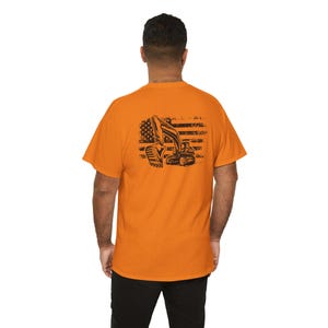 Digging Excavator Shirt | American Flag Design | Heavy Equipment ...