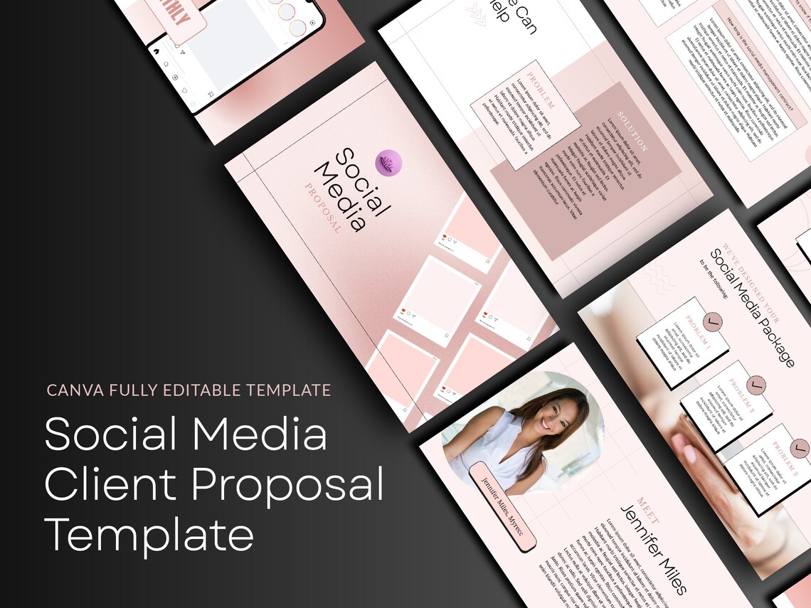 Social Media Proposal Client Proposal Template Business Proposal Marketing Proposal Freelancer ...