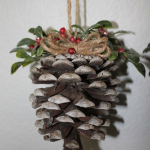 Set of Three Long Needle Pine Tree Pinecone Tree Ornaments - Etsy