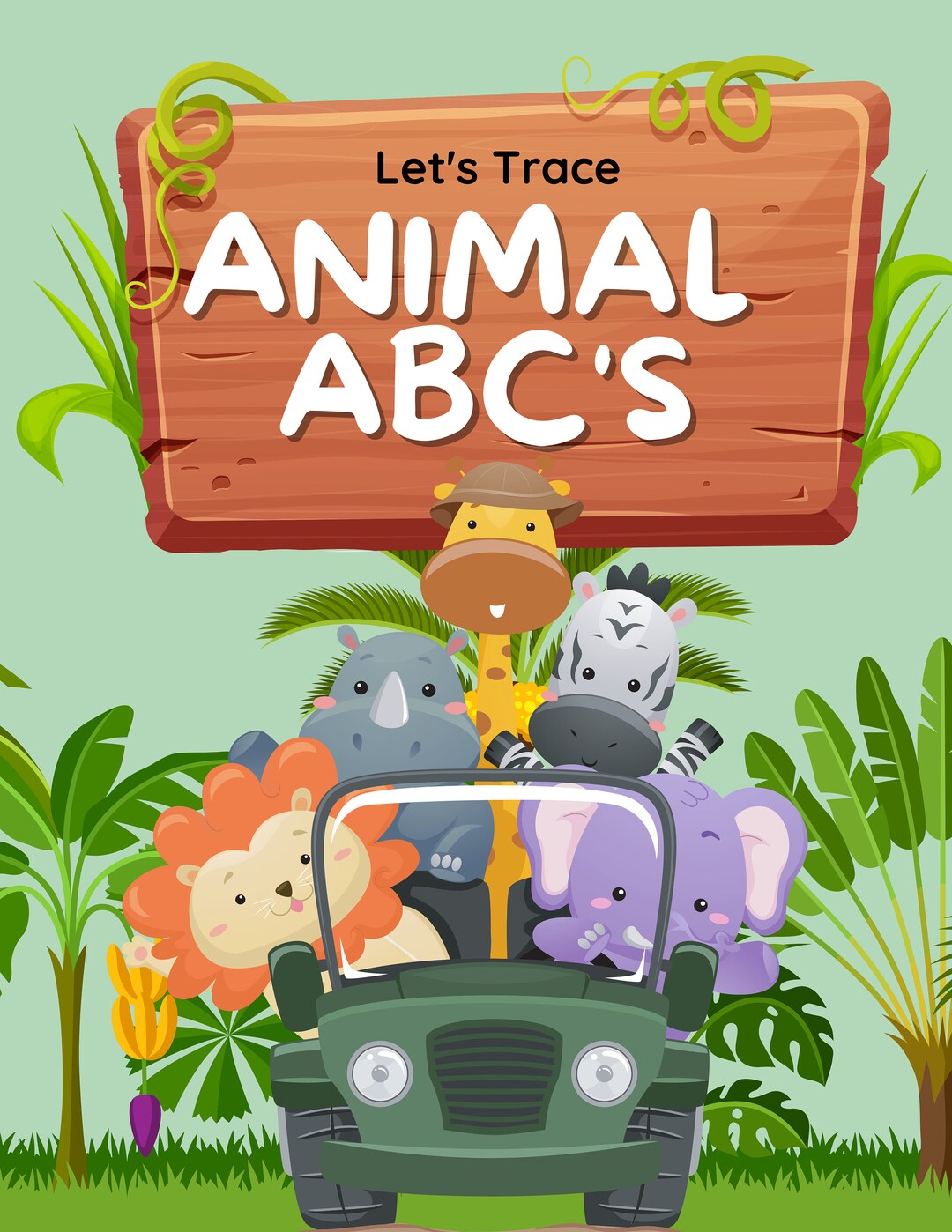 Fun Animal Alphabet Trace Worksheet (26 Pages for 2-5 Years Old) - Etsy