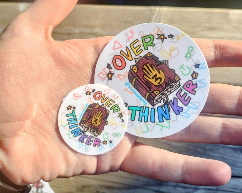 Overthinker Gravity Falls Journal Sticker - Etsy