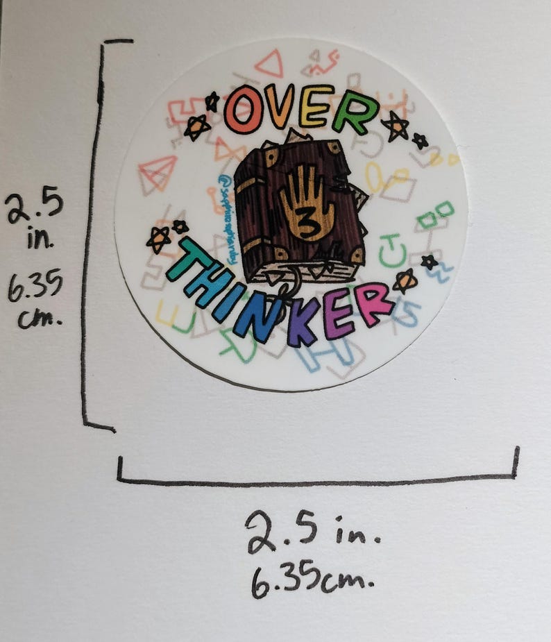 Overthinker Gravity Falls Journal Sticker - Etsy