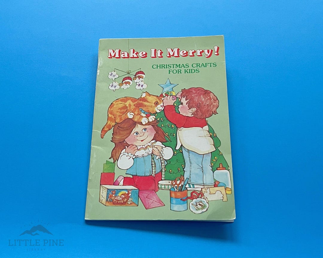 Vintage 1989 Make It Merry Christmas Crafts for Kids Book Louise ...