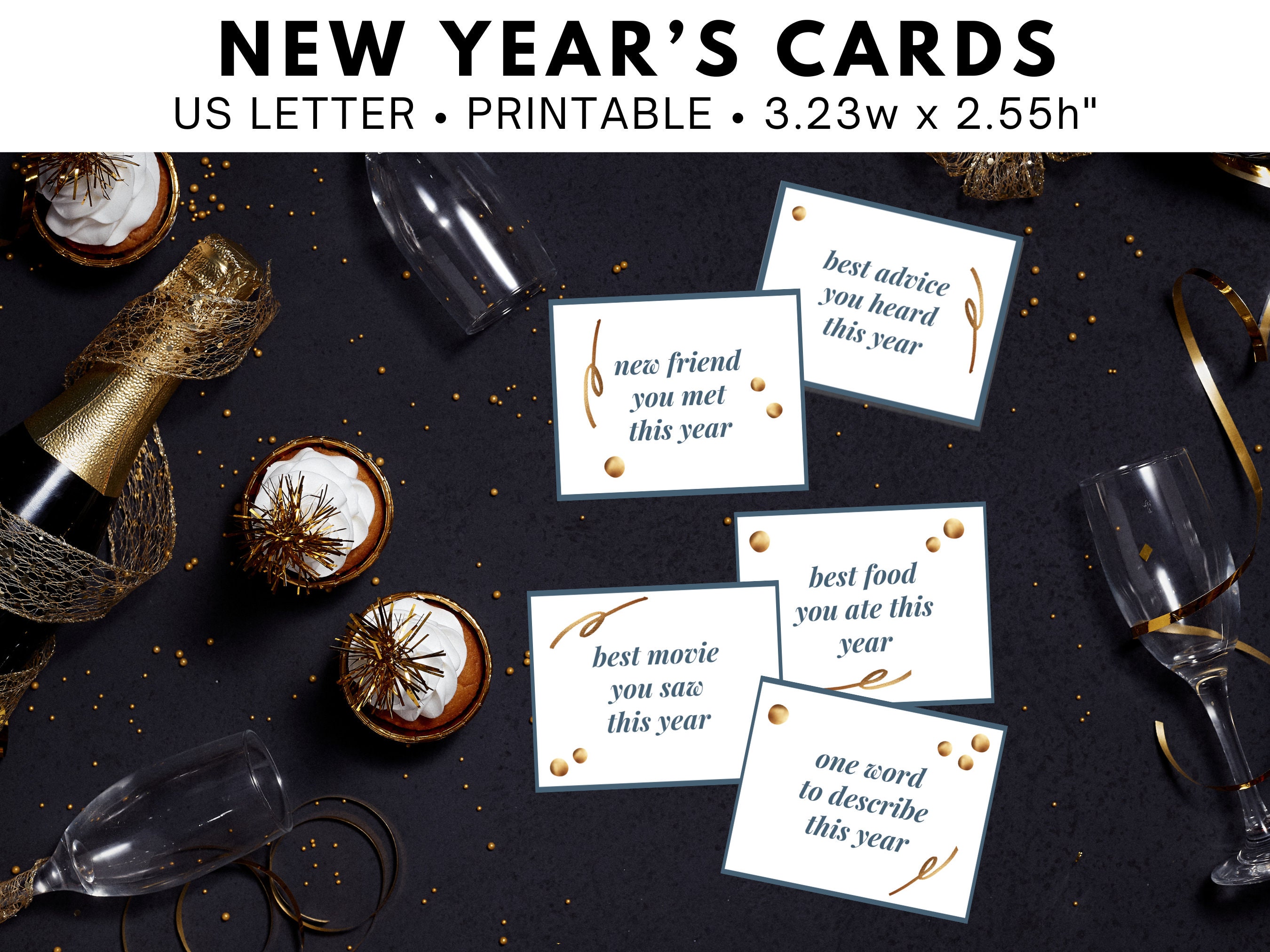 New Year's Eve Conversation Cards, New Year's Eve Party Game, New Year ...