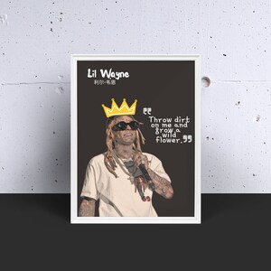 Lil Wayne Poster, Weezy F Baby, Instant Digital Download, Lil Wayne Fan ...