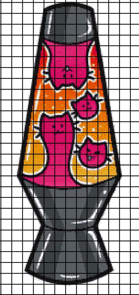 Cat Lava Lamp Cross Stitch Pattern - Etsy