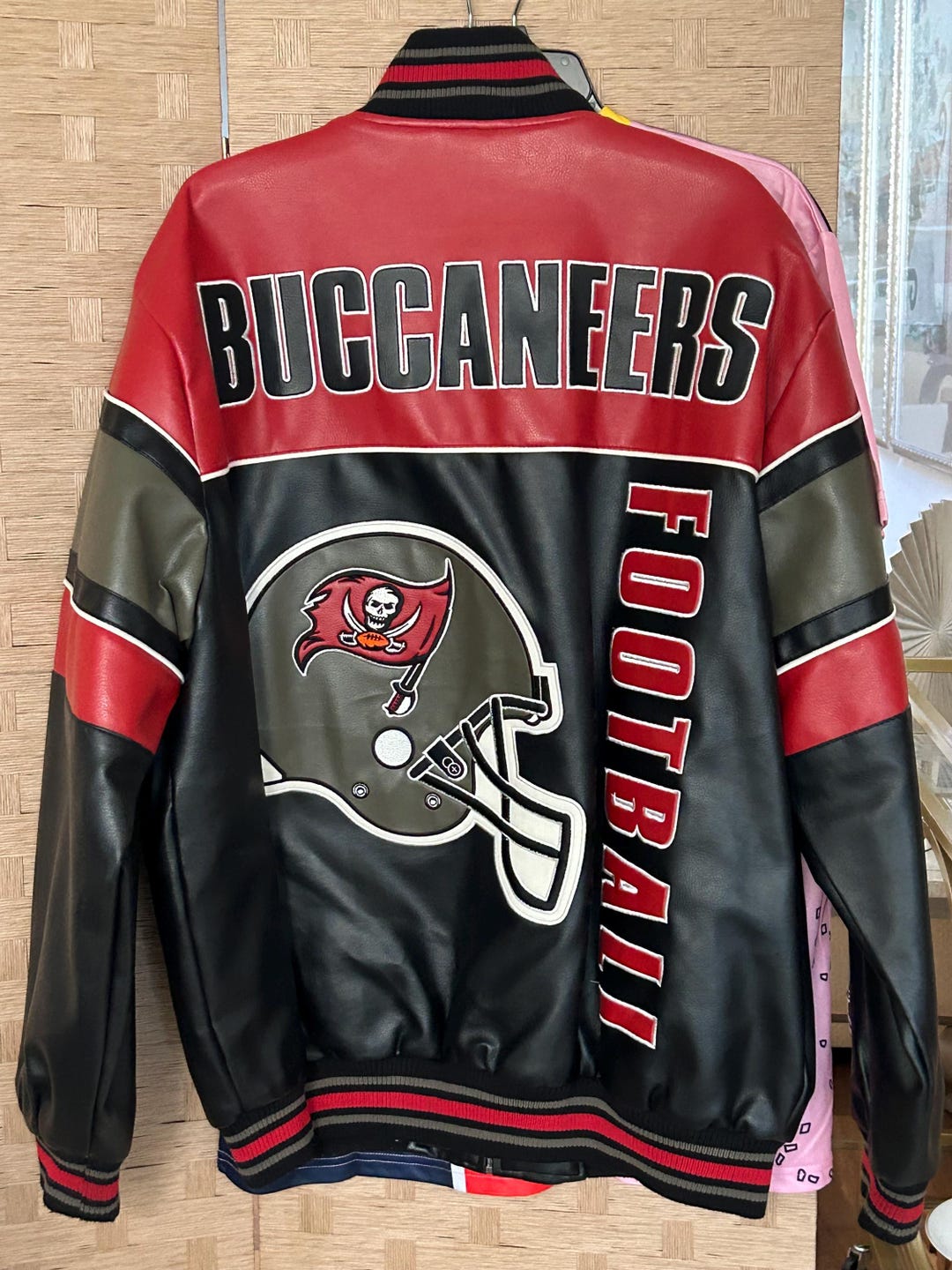 Tampa Bay Buccaneers NFL Football Apparel Faux Leather Material Zip up ...