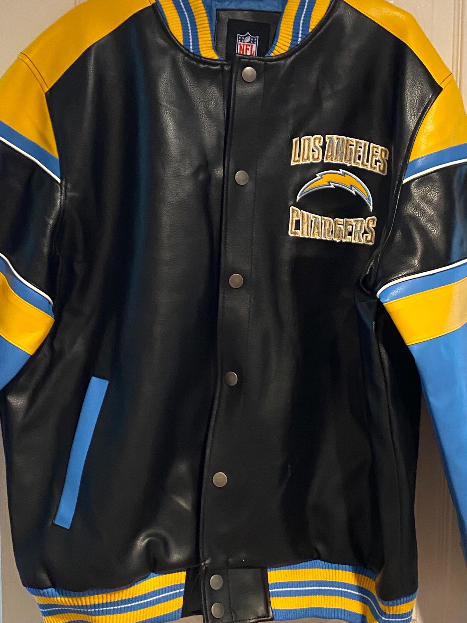 Los Angeles Charger NFL Official Team Jacket New With Tag Faux Leather ...