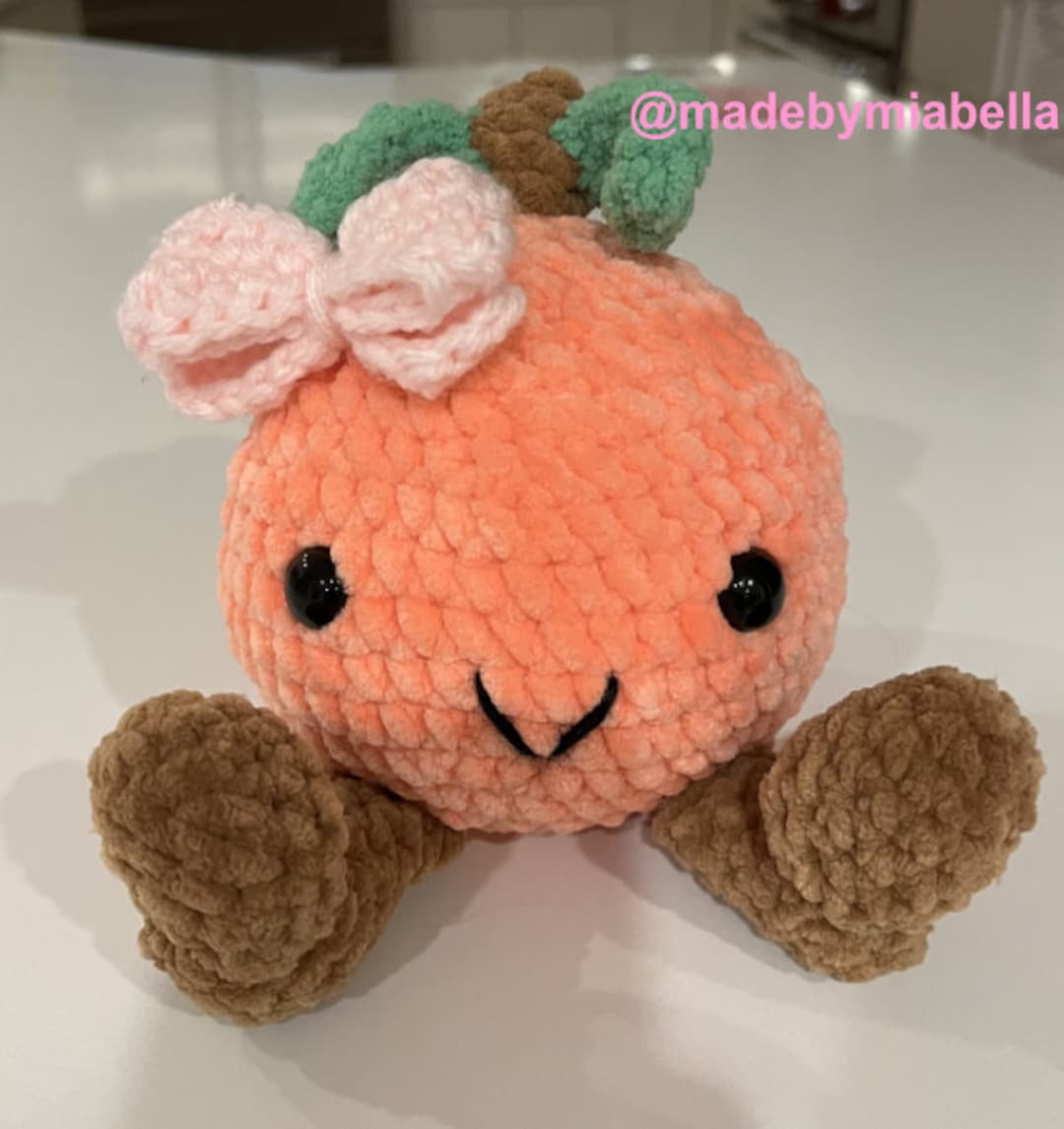 Coquette Peach Jelly Cat Crochet Pattern - Etsy